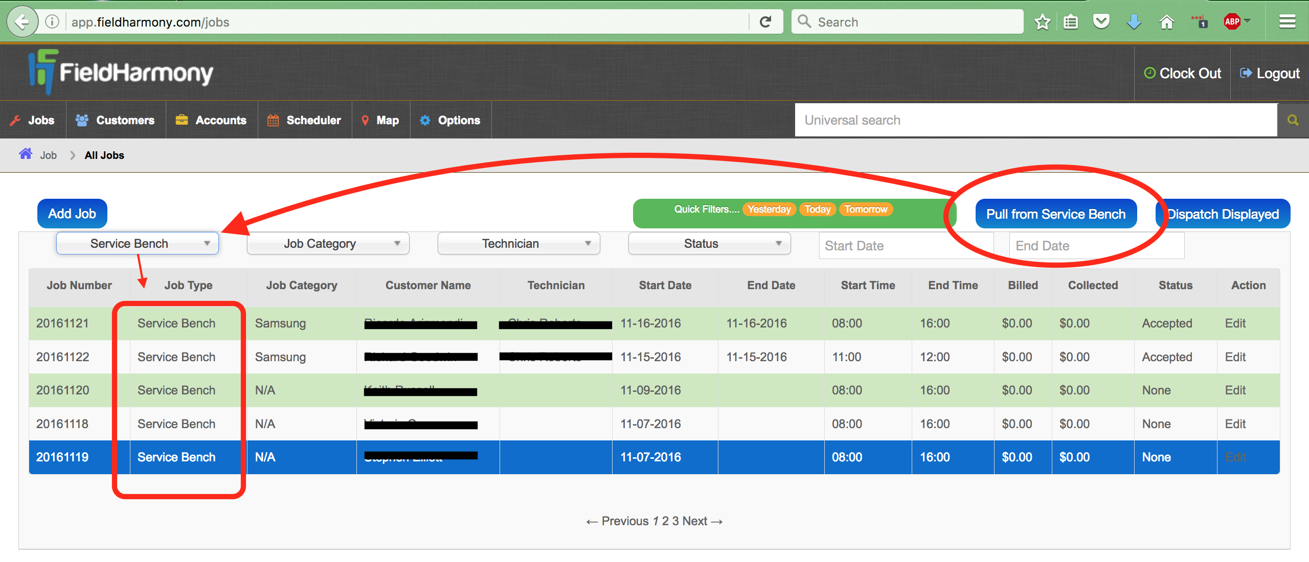 Service Bench Integration – Field Harmony
